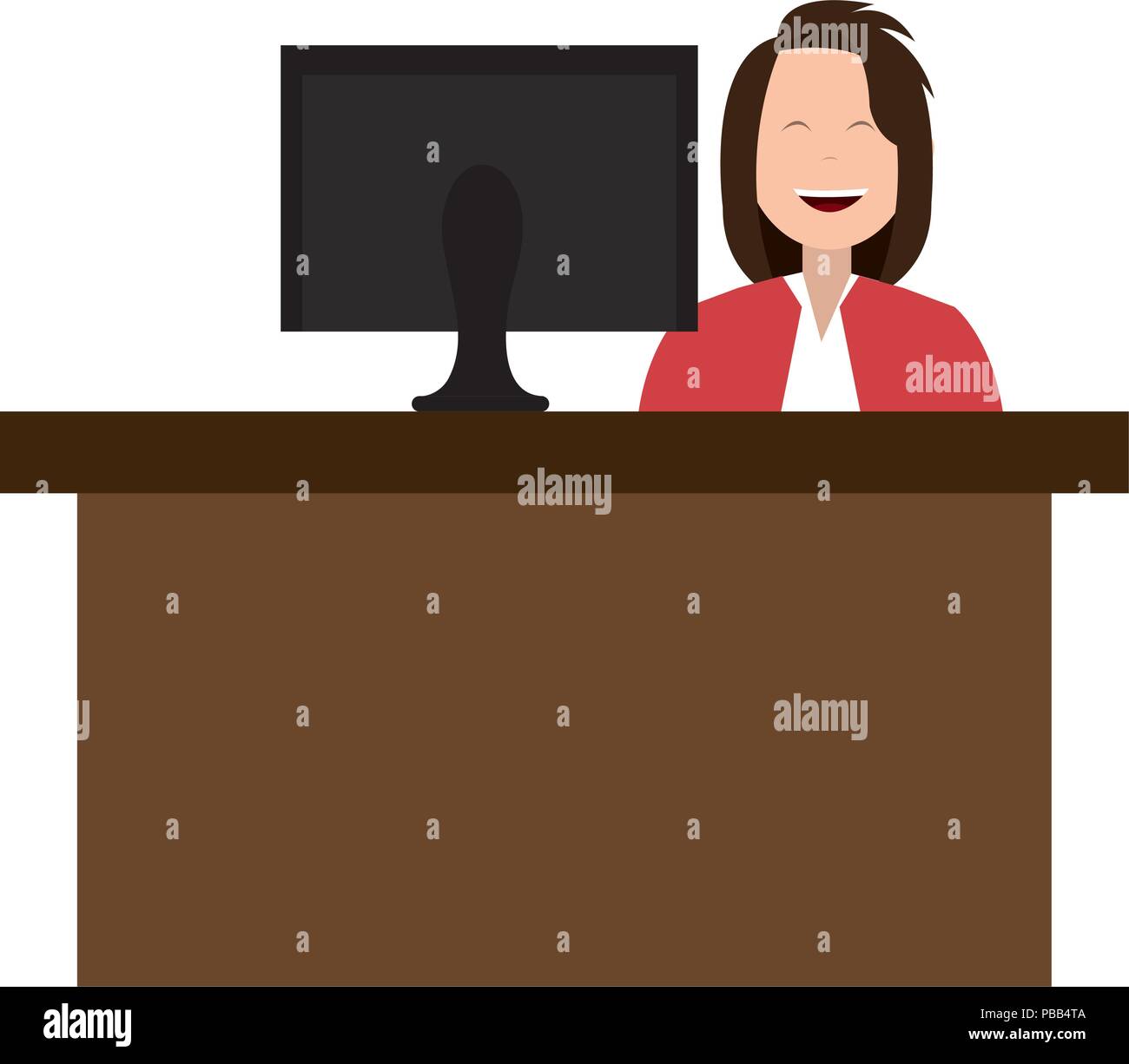 businesswoman in the office character Stock Vector Image & Art - Alamy