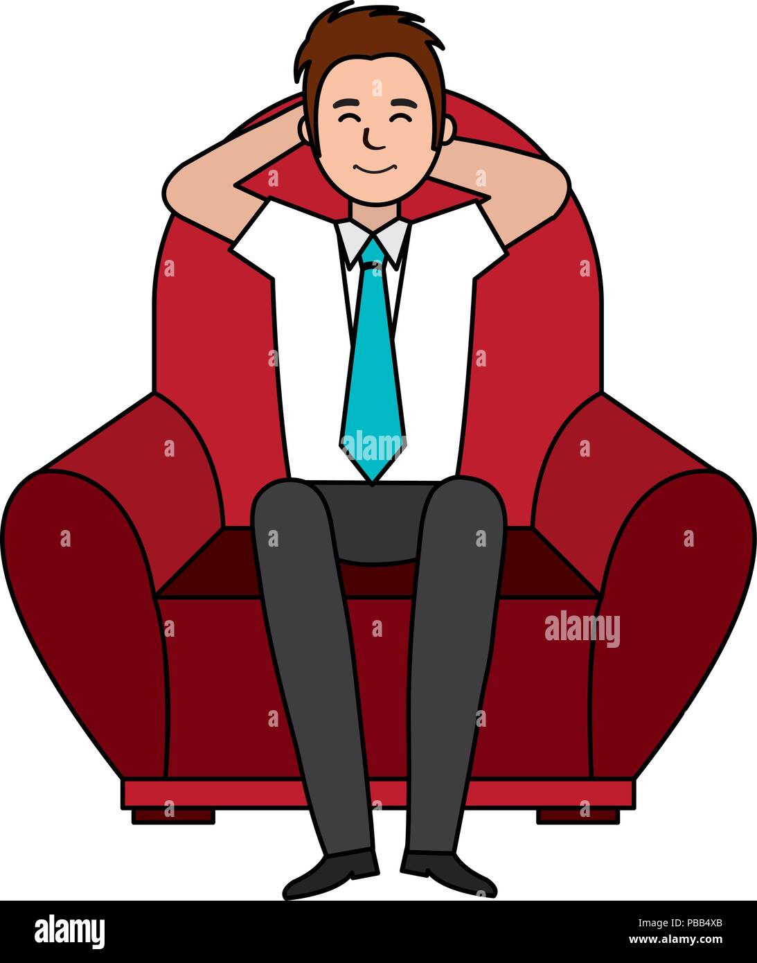 Relaxing manager Stock Vector Images - Alamy