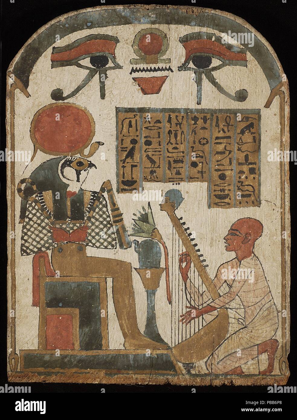 The harpist's stele. Djedkhonsuefankh, High Priest of Amun plays and ...