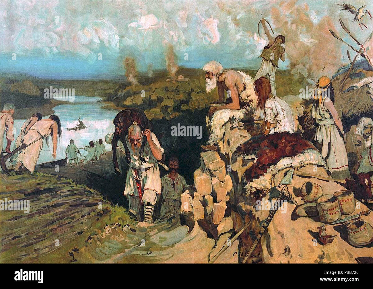 Ivanov Sergei Vasilevich - the Life of Eastern Slavs Stock Photo - Alamy