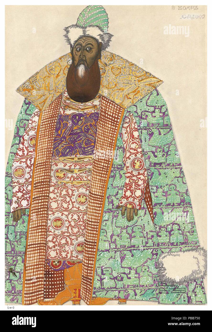 Boyar. Costume design for the opera Sadko by N. Rimsky-Korsakov. Museum ...