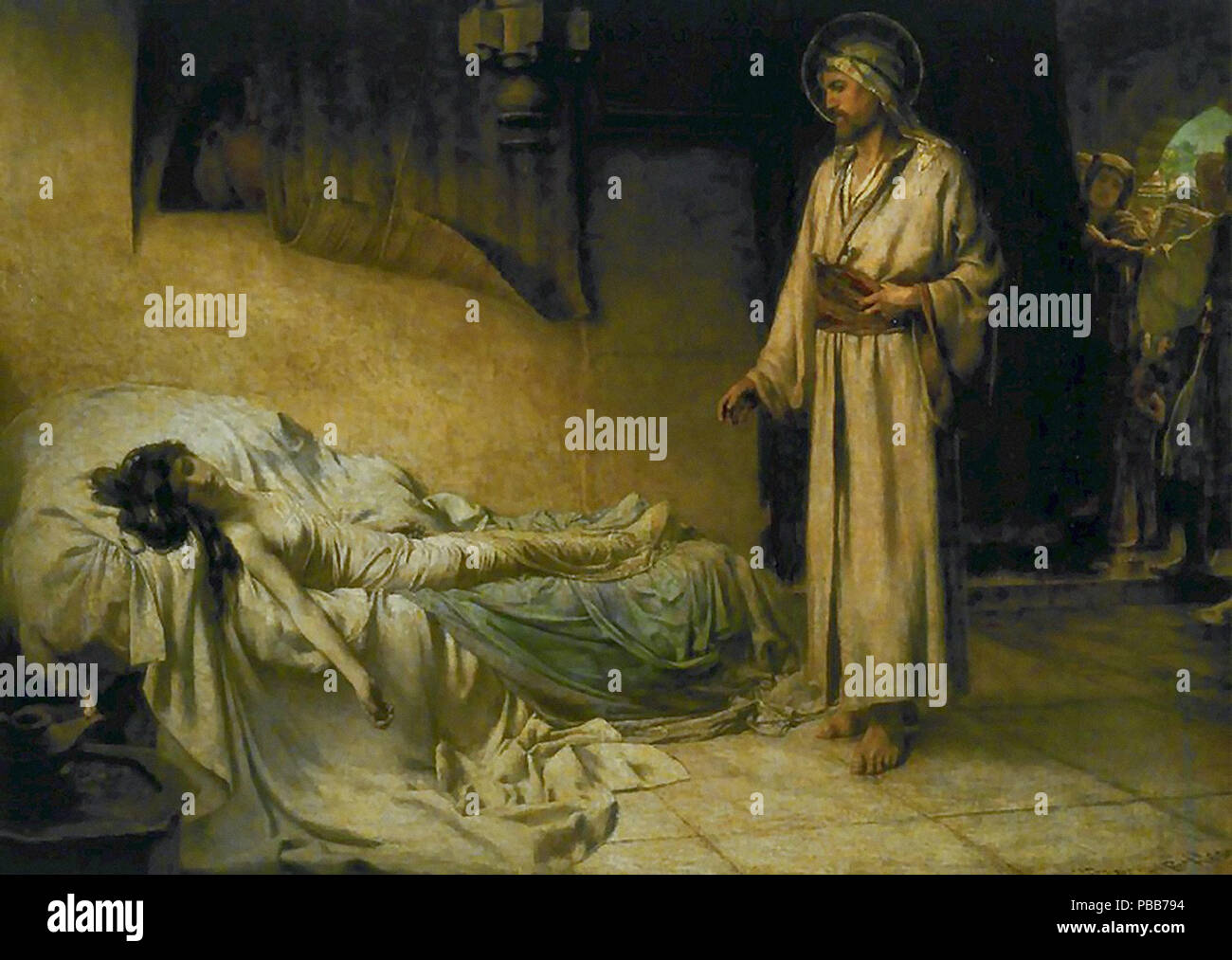 Jacomb-Hood George Percy - the Raising of Jairus's Daughter Stock Photo ...