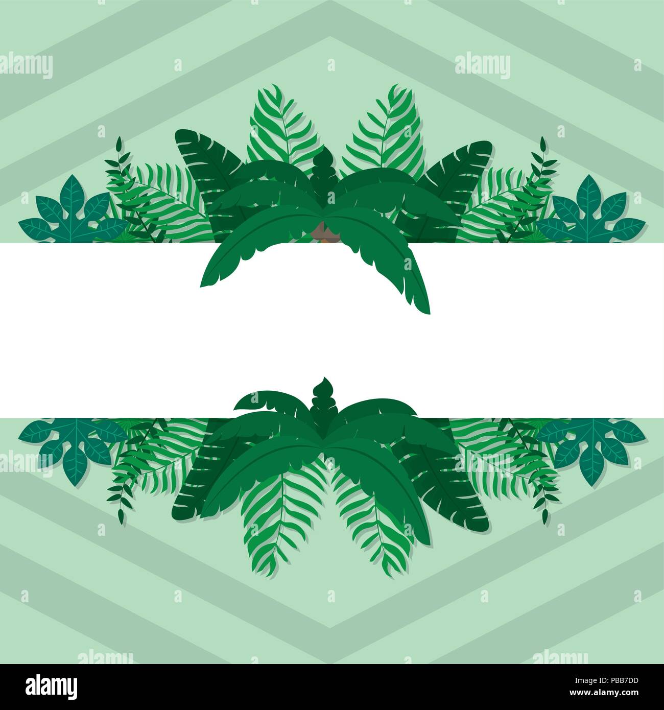 Tropical leaves frame Stock Vector Image & Art - Alamy