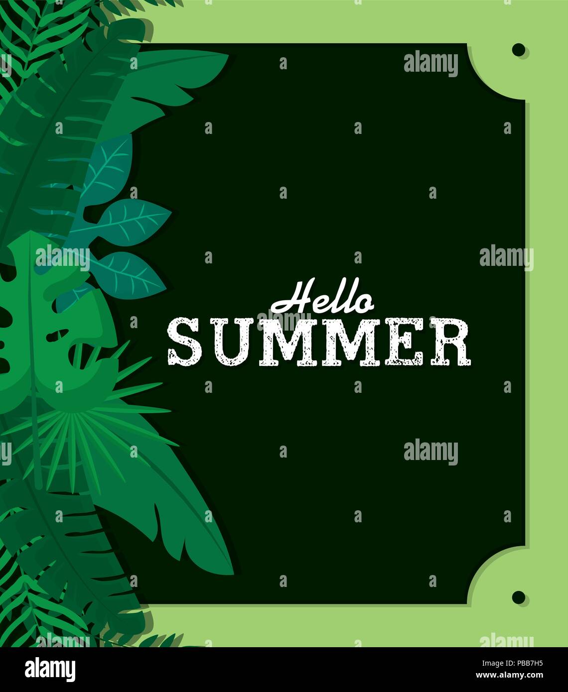 Hello summer card Stock Vector Image & Art - Alamy