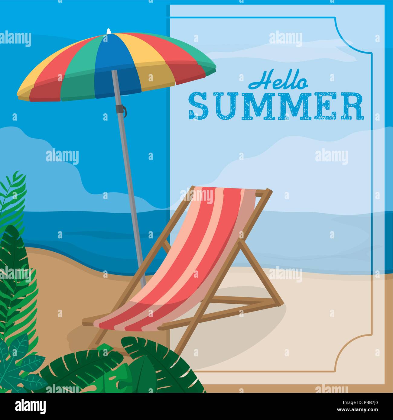 Hello summer card Stock Vector Image & Art - Alamy