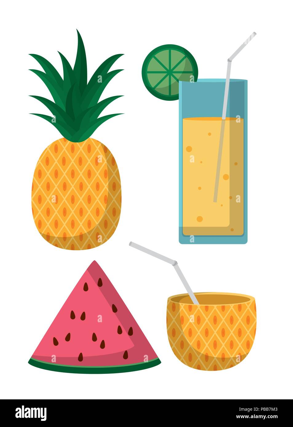 Set of summer icons Stock Vector Image & Art - Alamy