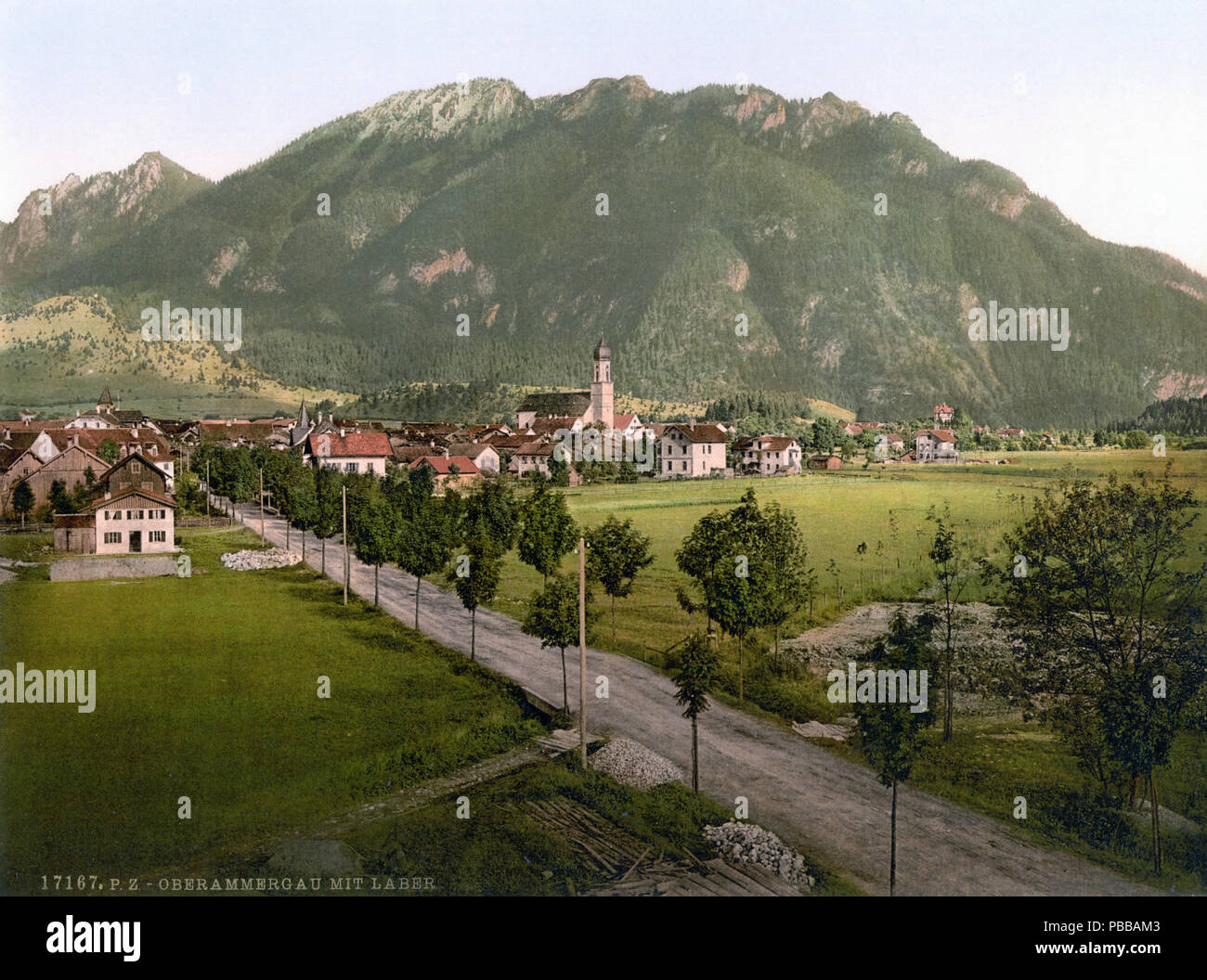 . Deutsch: Oberammergau mit Laber um 1900 . between 1890 and 1905 1125 ...