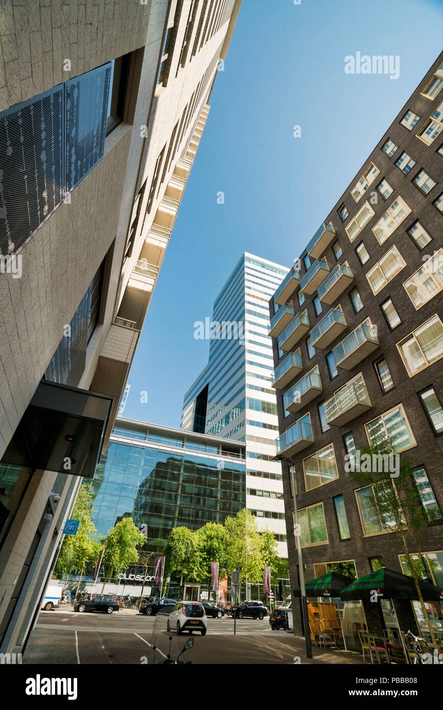 The Zuidas is a business district in Amsterdam. New residential towers ...