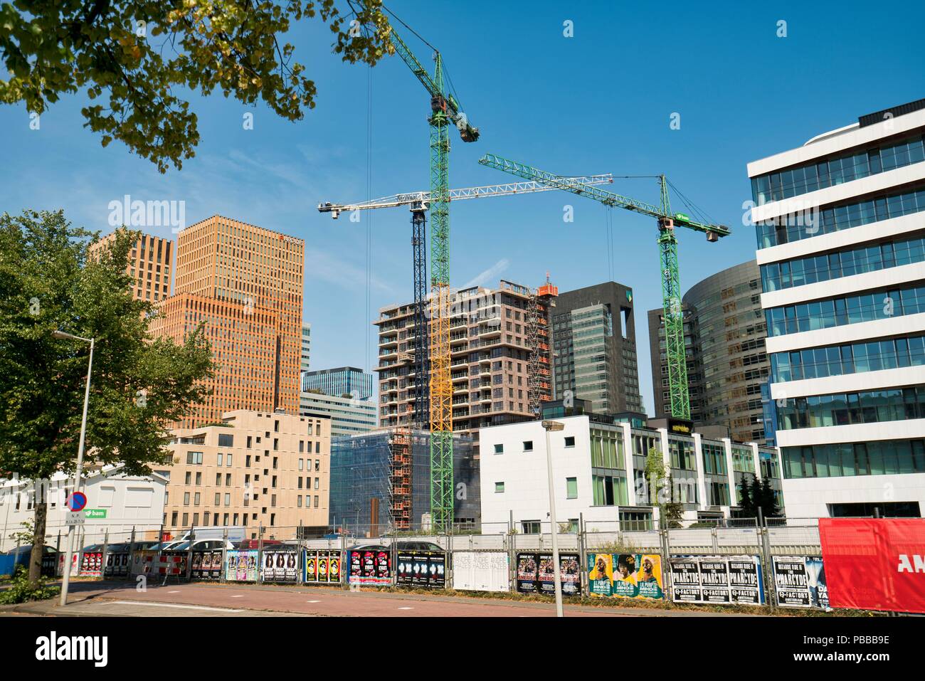 The Zuidas is a business district in Amsterdam. New residential towers ...