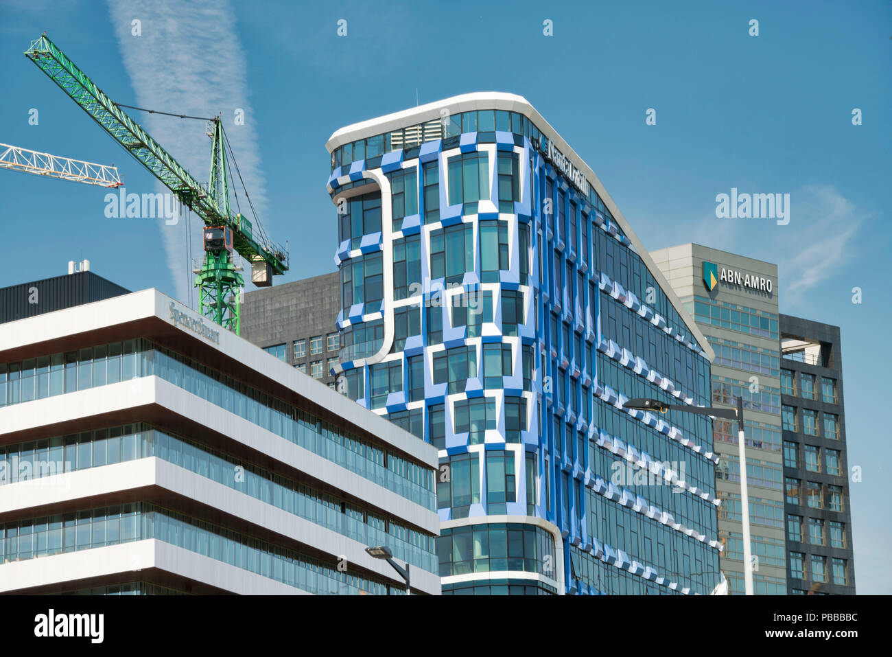 The Zuidas is a business district in Amsterdam. New residential towers ...