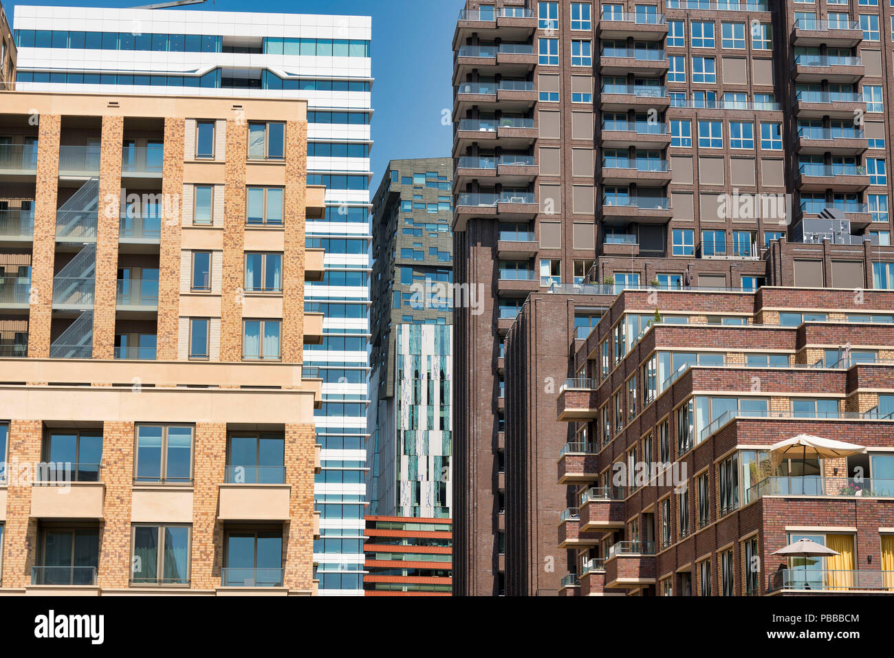 The Zuidas is a business district in Amsterdam. New residential towers ...