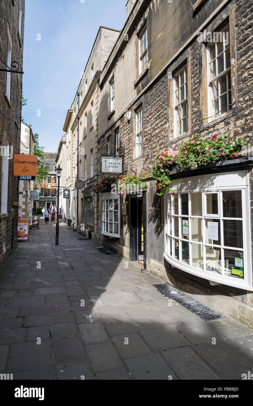BATH, UK - JULY 17: Buildings and streets in the historic centre of ...