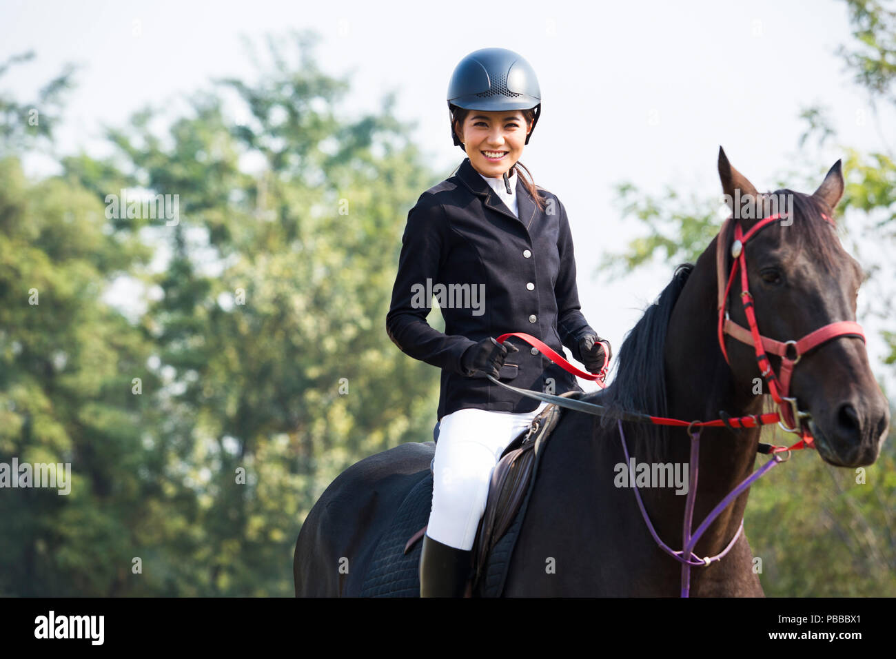 Chinese young woman riding horse hi-res stock photography and images ...