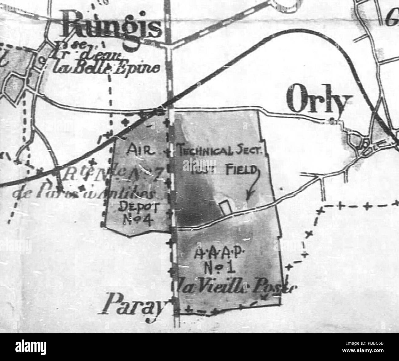 1142 Orly Aerodrome - Airfield Maps Stock Photo - Alamy