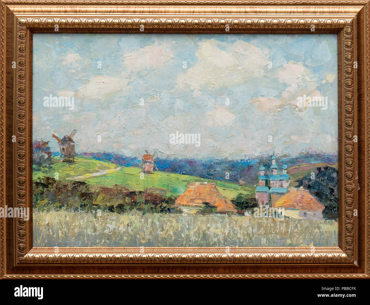 landscape, oil painting, hand made Stock Photo - Alamy