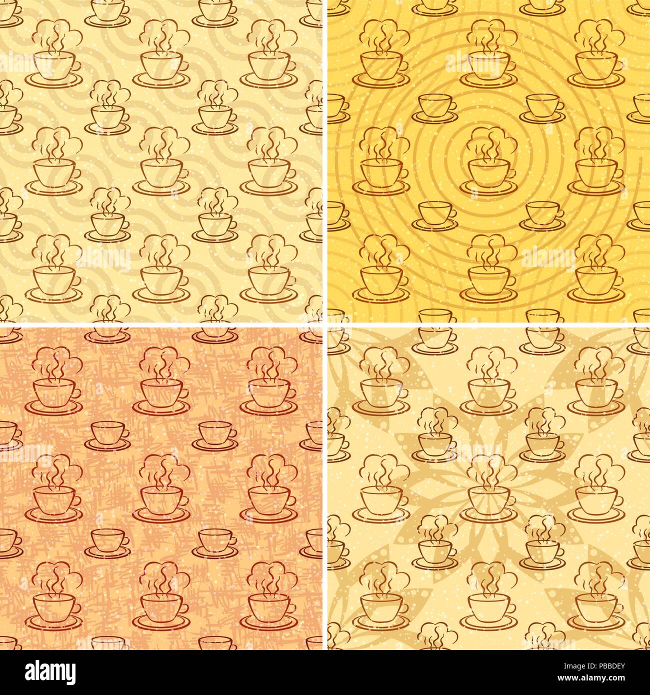 Seamless Background, Cups Stock Vector Image & Art - Alamy