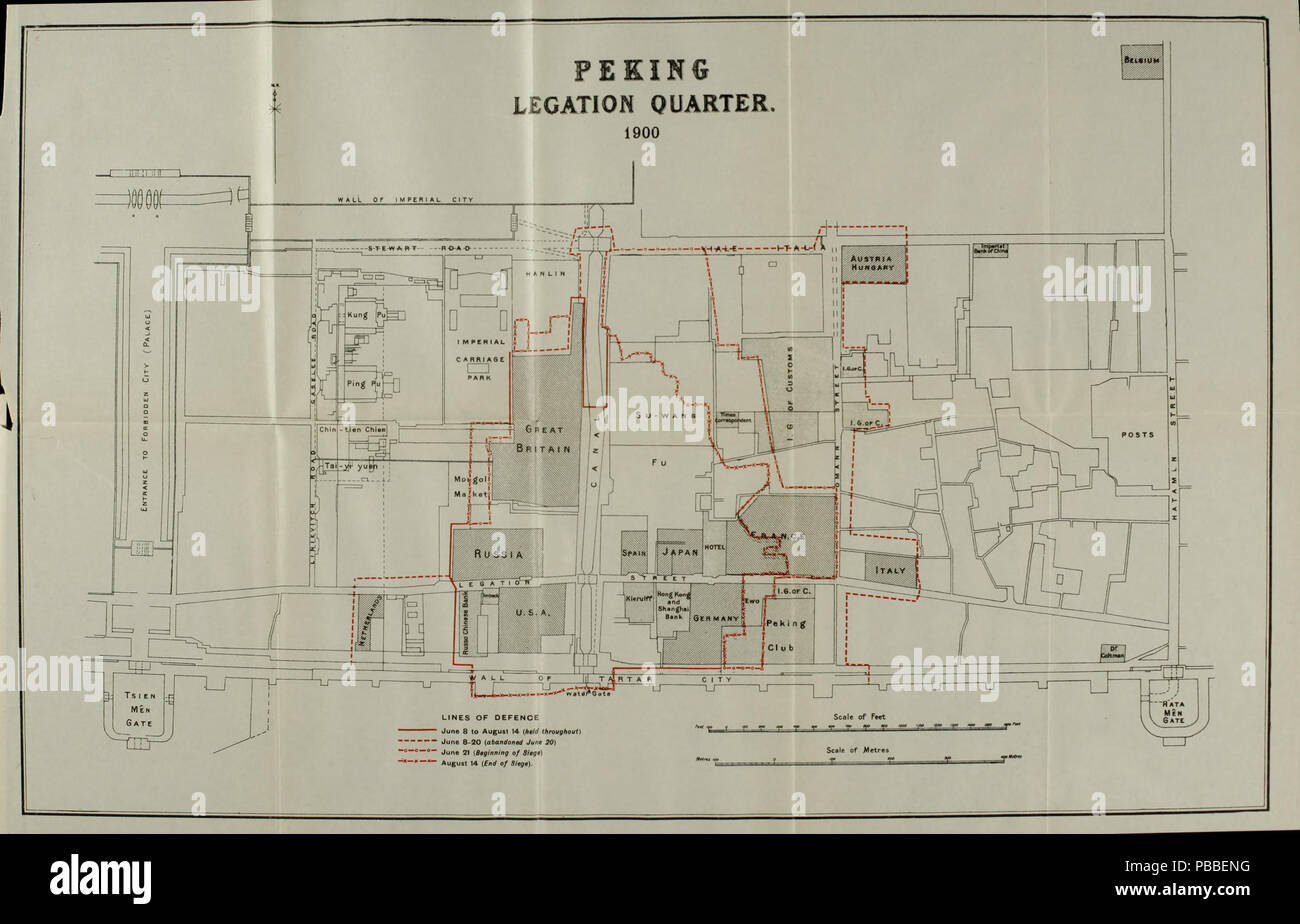 1177 Peking Legation Quarter 1900, lines of defence Stock Photo - Alamy