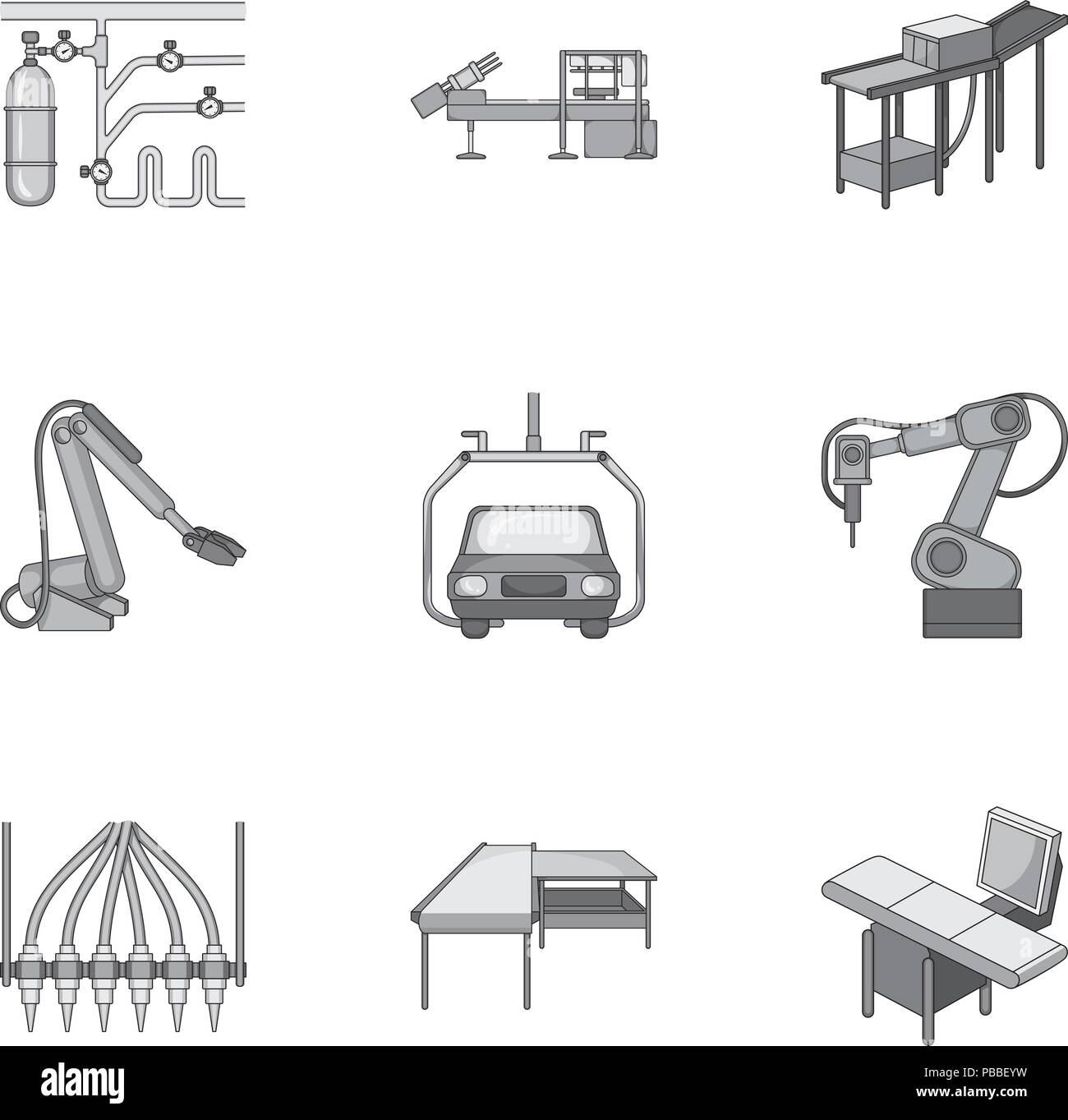 Concrete pipe plant Stock Vector Images - Alamy