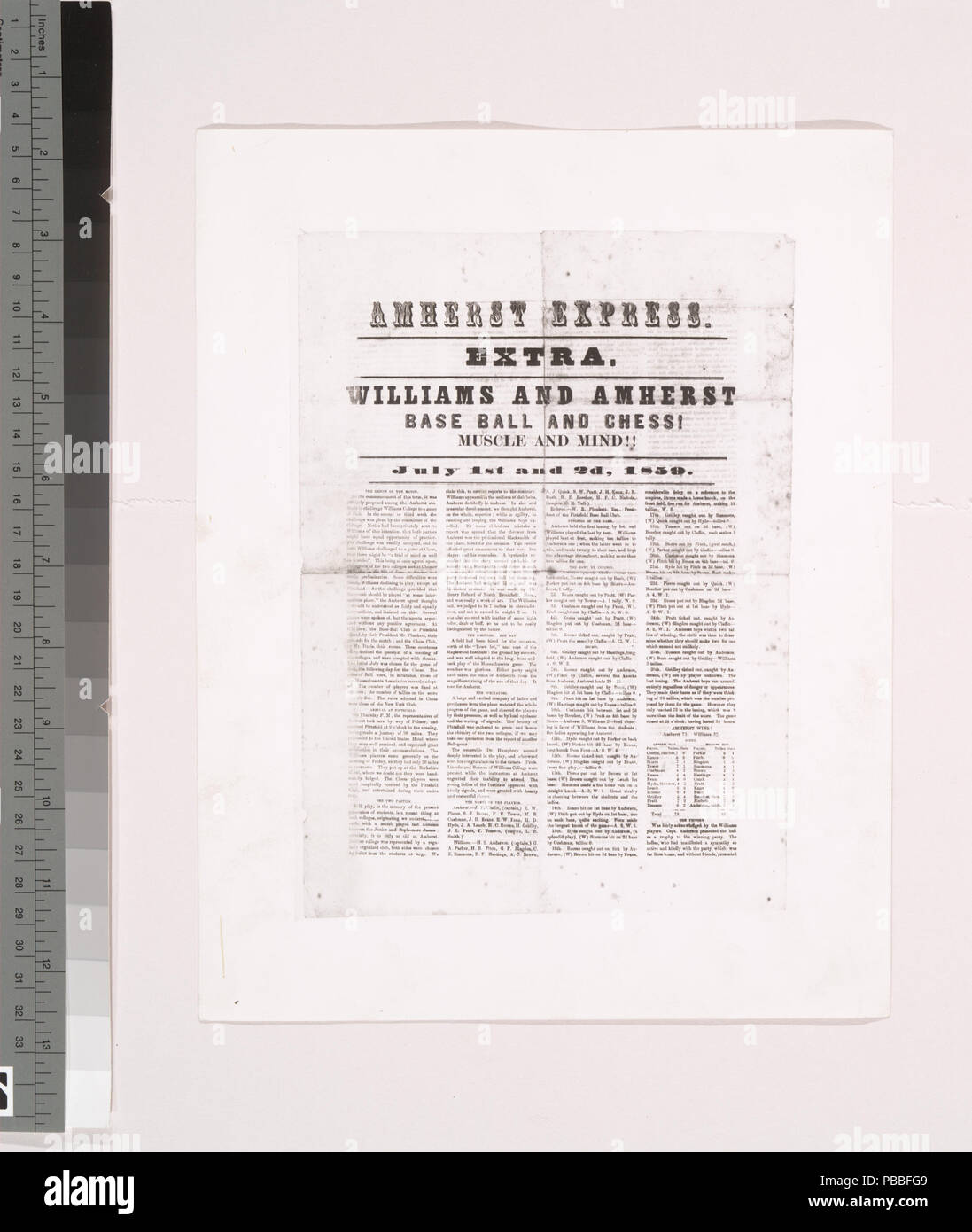 1188 Photo of Amherst Express, Extra, Williams and Amherst, Baseball ...