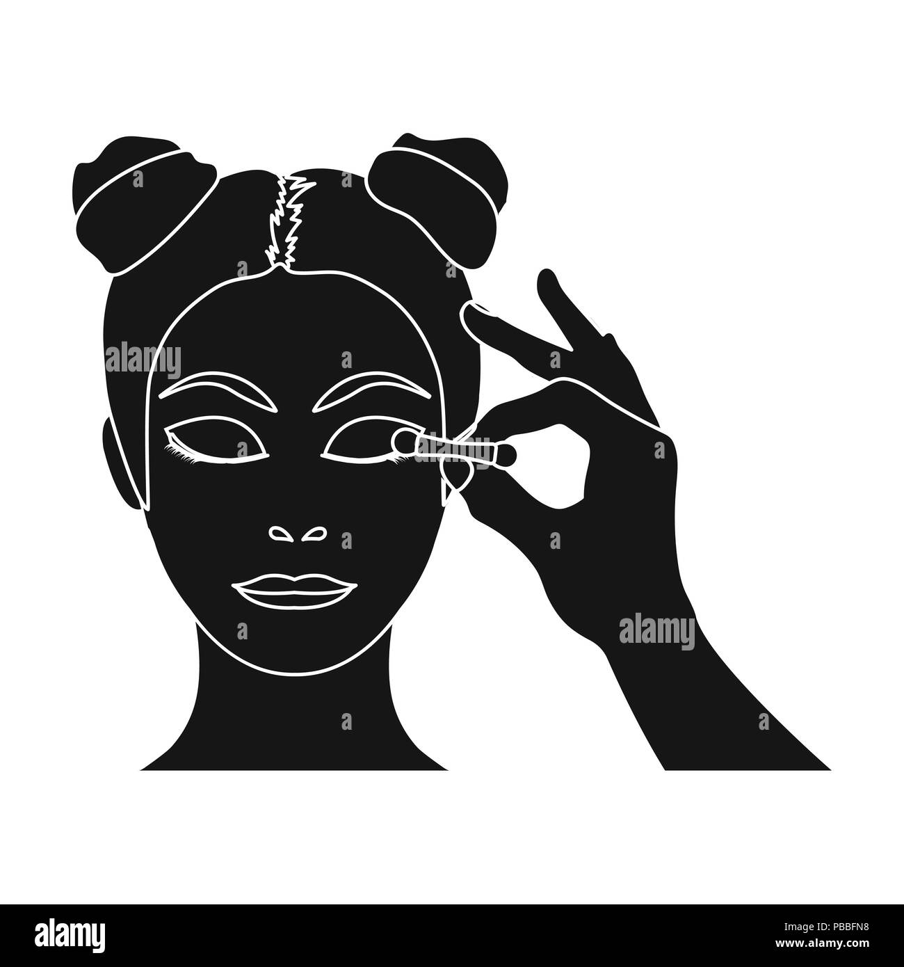 Doing Makeup Silhouette