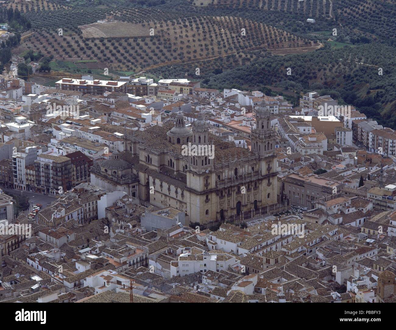 LA CATEDRAL DESDE EL CASTILLO. Location: EXTERIOR, SPAIN Stock Photo ...