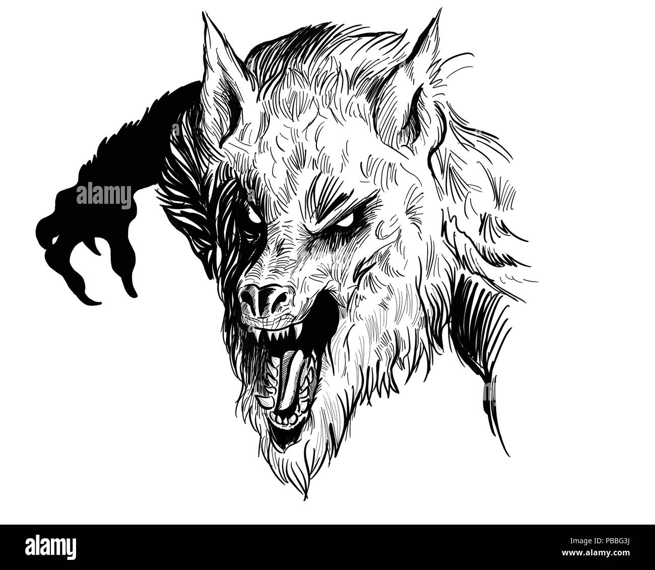Werewolf Drawing High Resolution Stock Photography and Images - Alamy