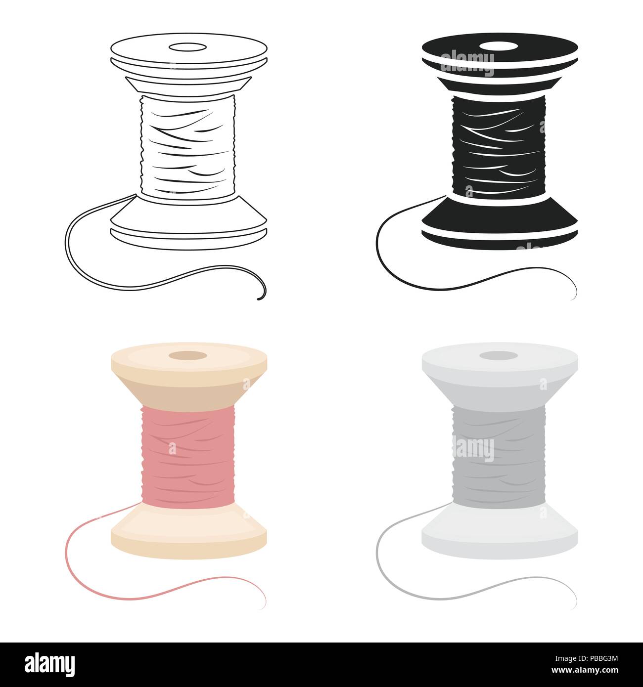 Spool of thread icon of vector illustration for web and mobile design ...