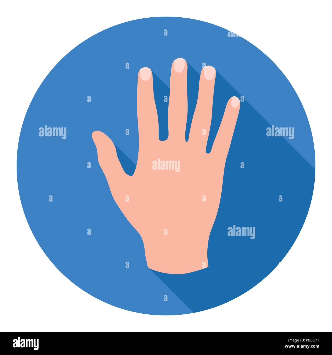 High five icon in flat style isolated on white background. Hand ...