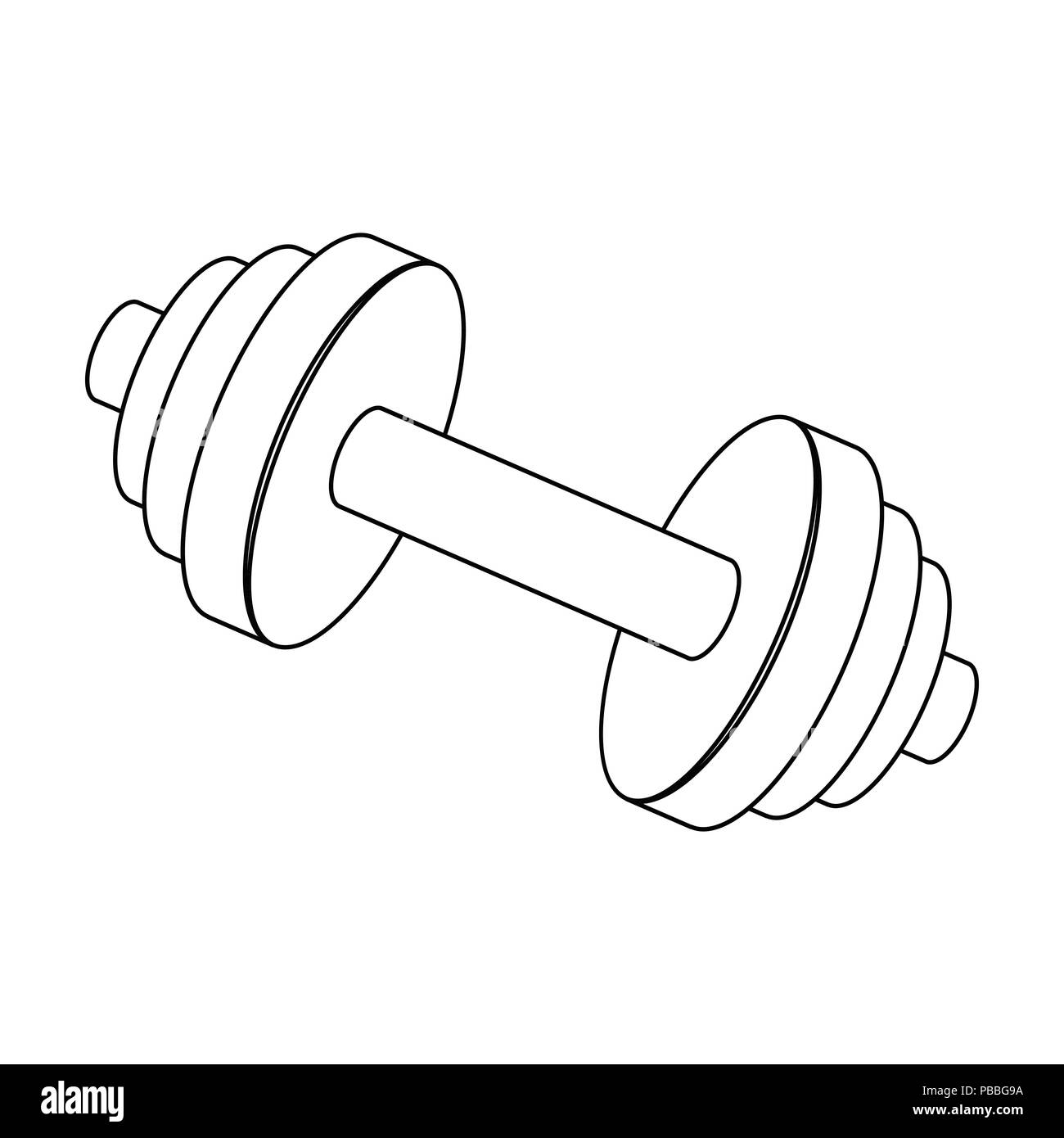 Weights for training. Metal training tools.Gym And Workout single icon ...