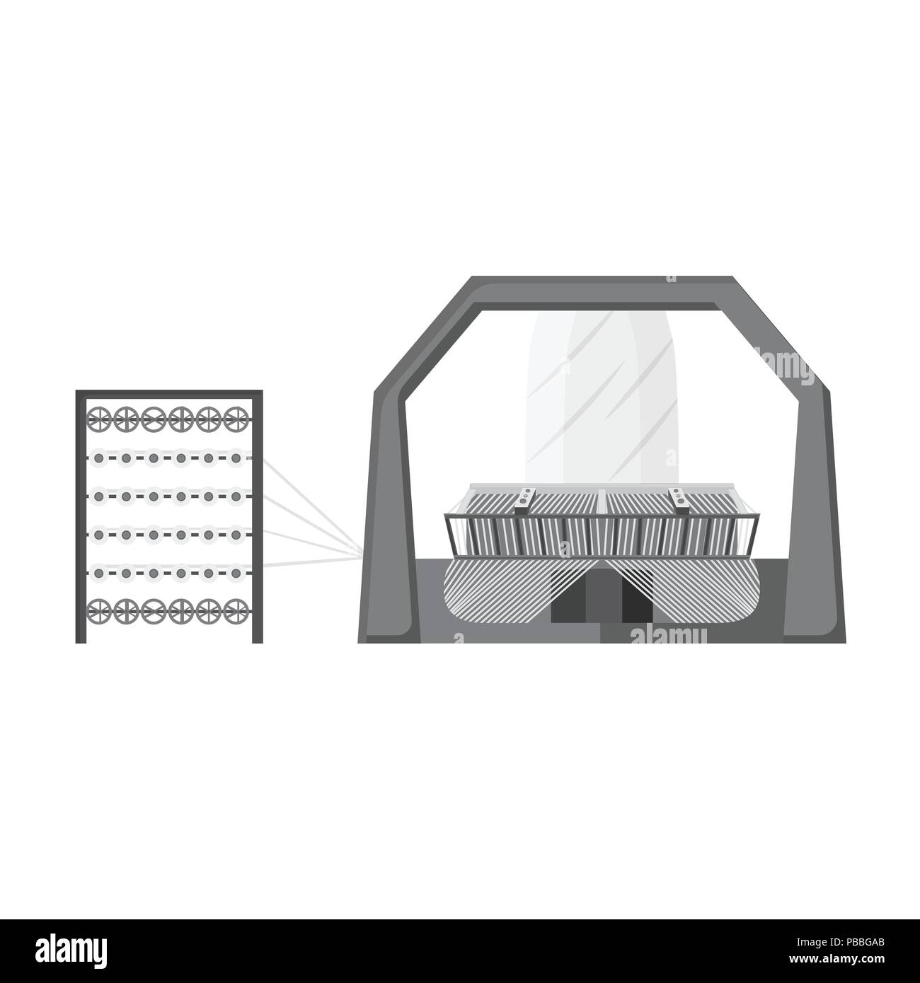 Machine, single icon in monochrome style.Machine vector symbol stock ...