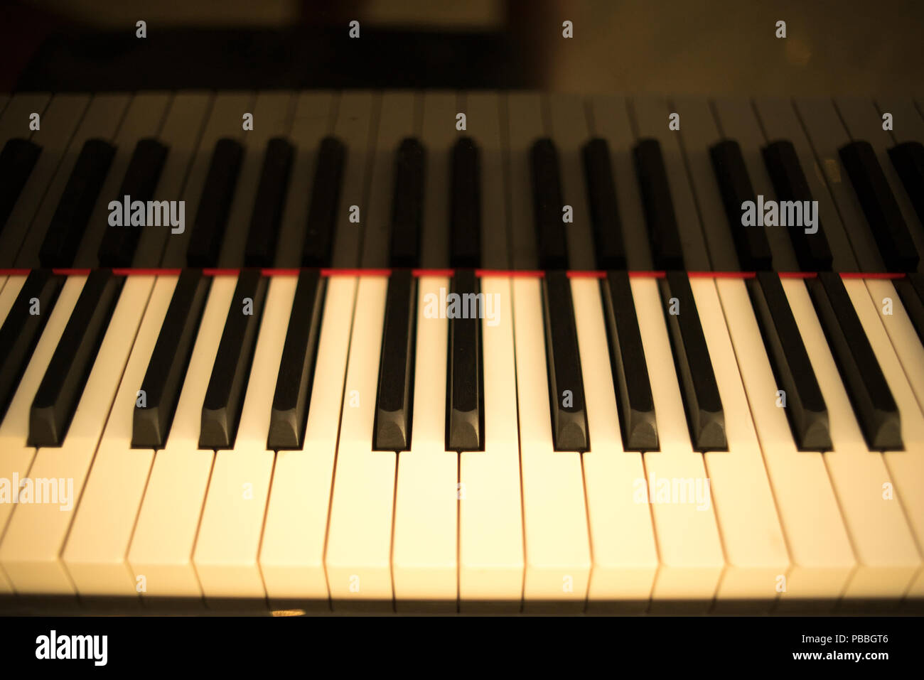 Concert hall grand piano keyboard keys ready for classical music ...