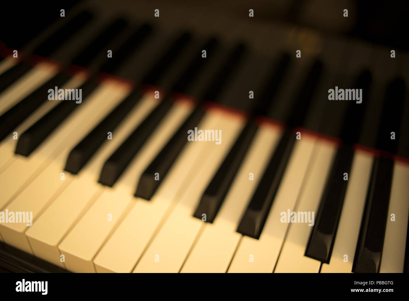 Concert hall grand piano keyboard keys ready for classical music ...