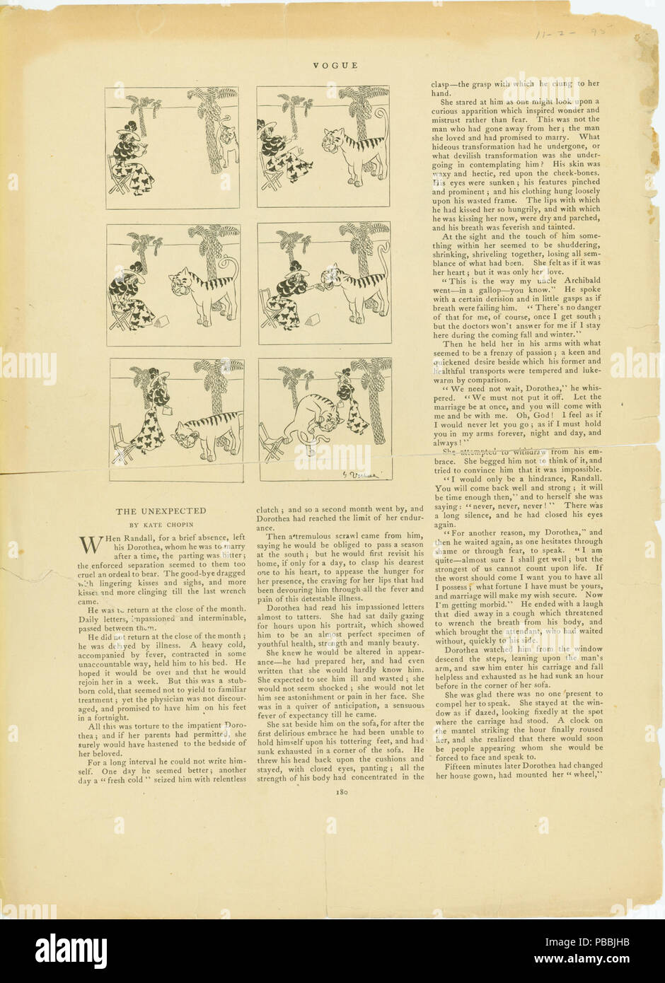 1228 Printed short story, "The Unexpected," by Kate Chopin fromVogue ...