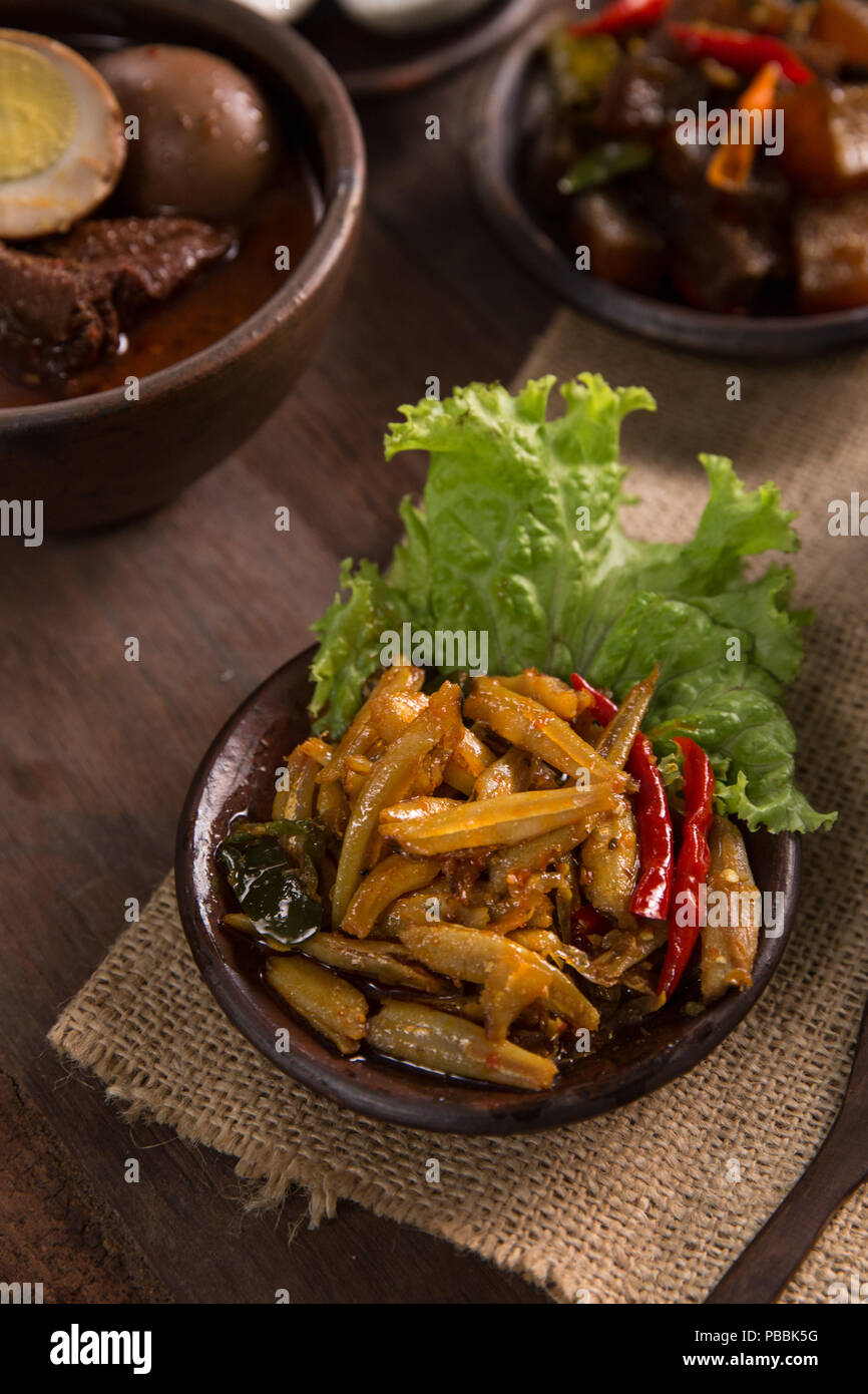 sambal teri. javanese traditional food Stock Photo - Alamy