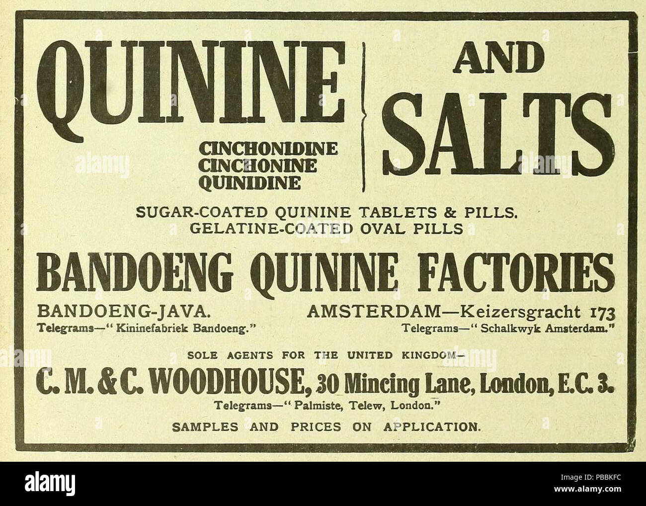 Quinine industry hi-res stock photography and images - Alamy