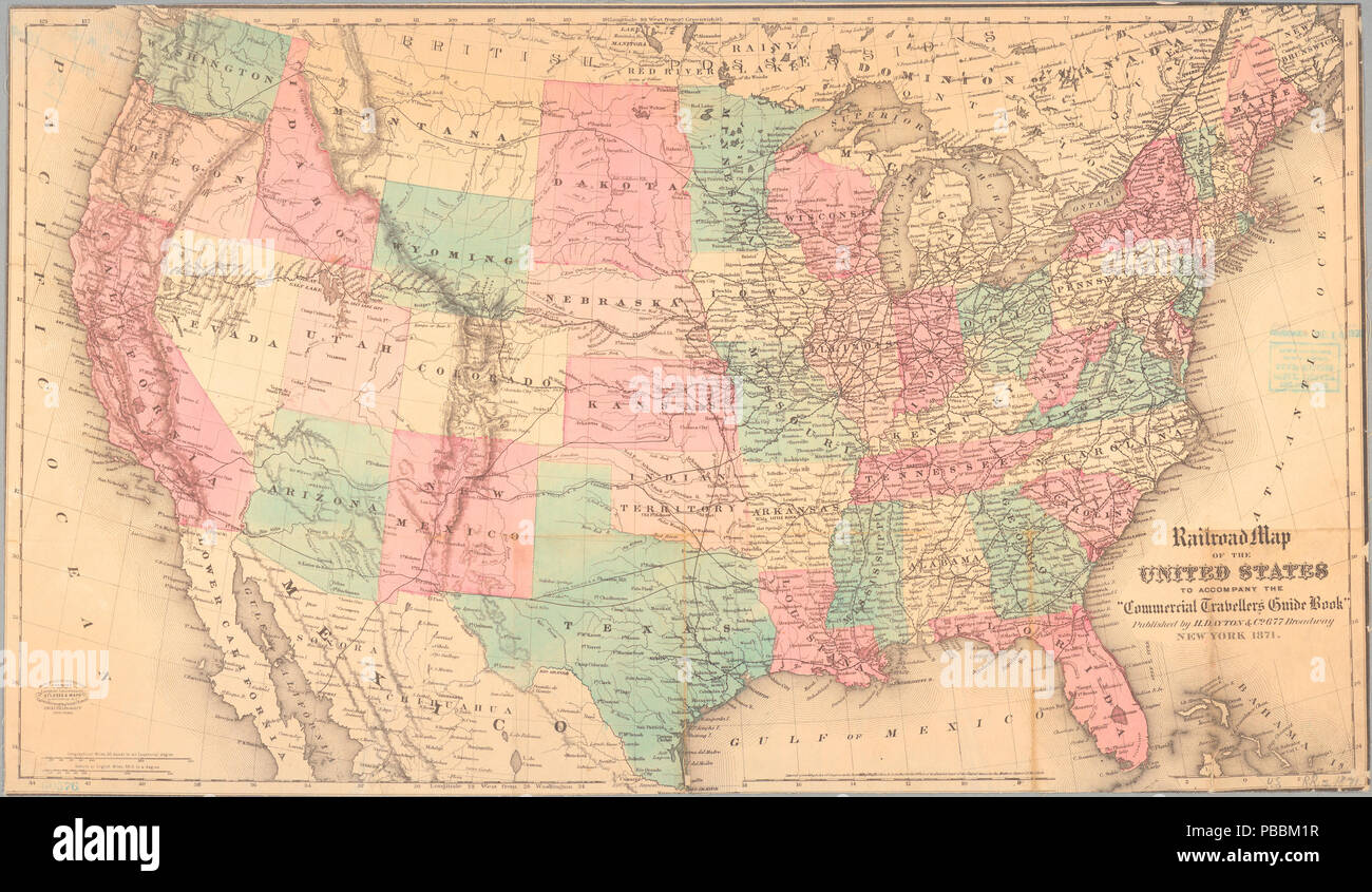 Railroad map of the united states hi-res stock photography and images ...