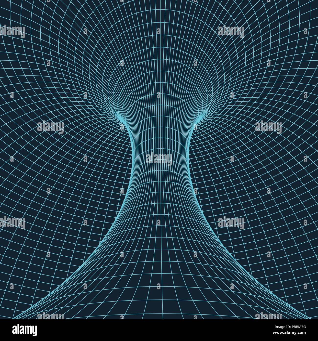 Wireframe mesh polygonal element. Torus with connected lines and dots ...