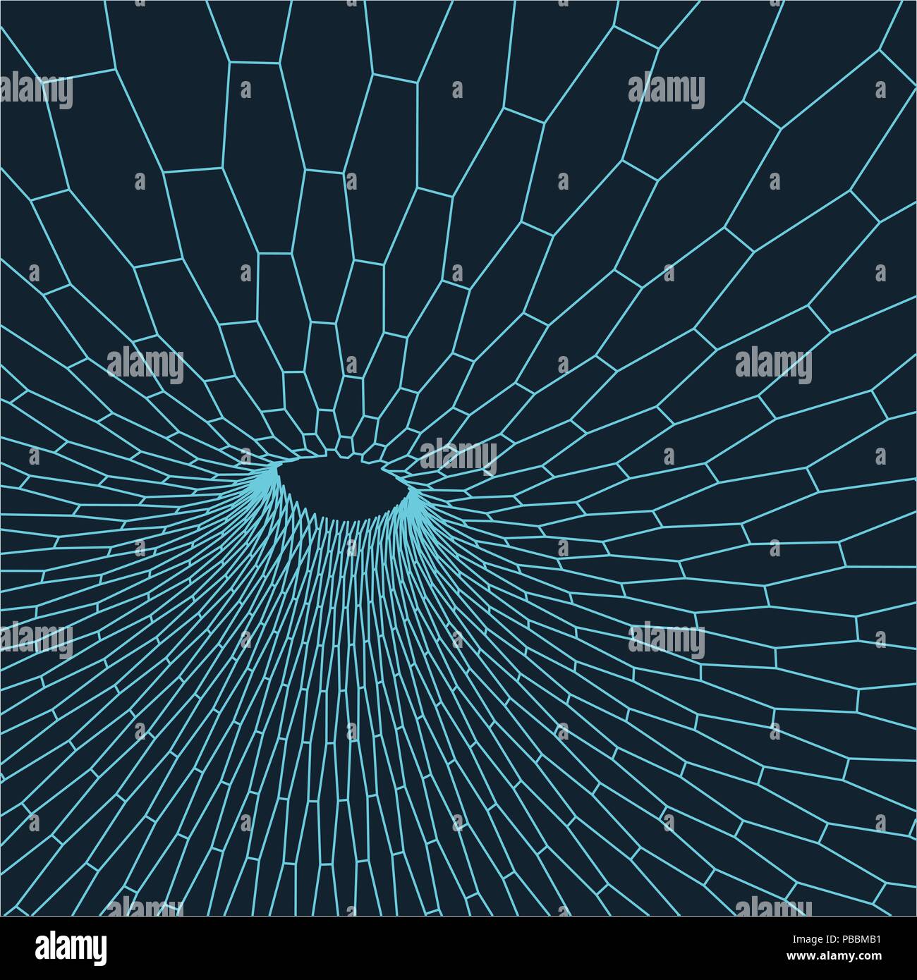 Wireframe mesh polygonal element. Torus with connected lines and dots ...