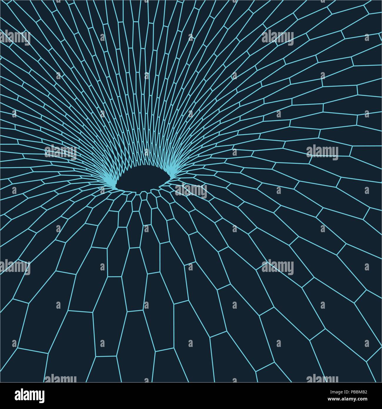 Wireframe mesh polygonal element. Torus with connected lines and dots ...
