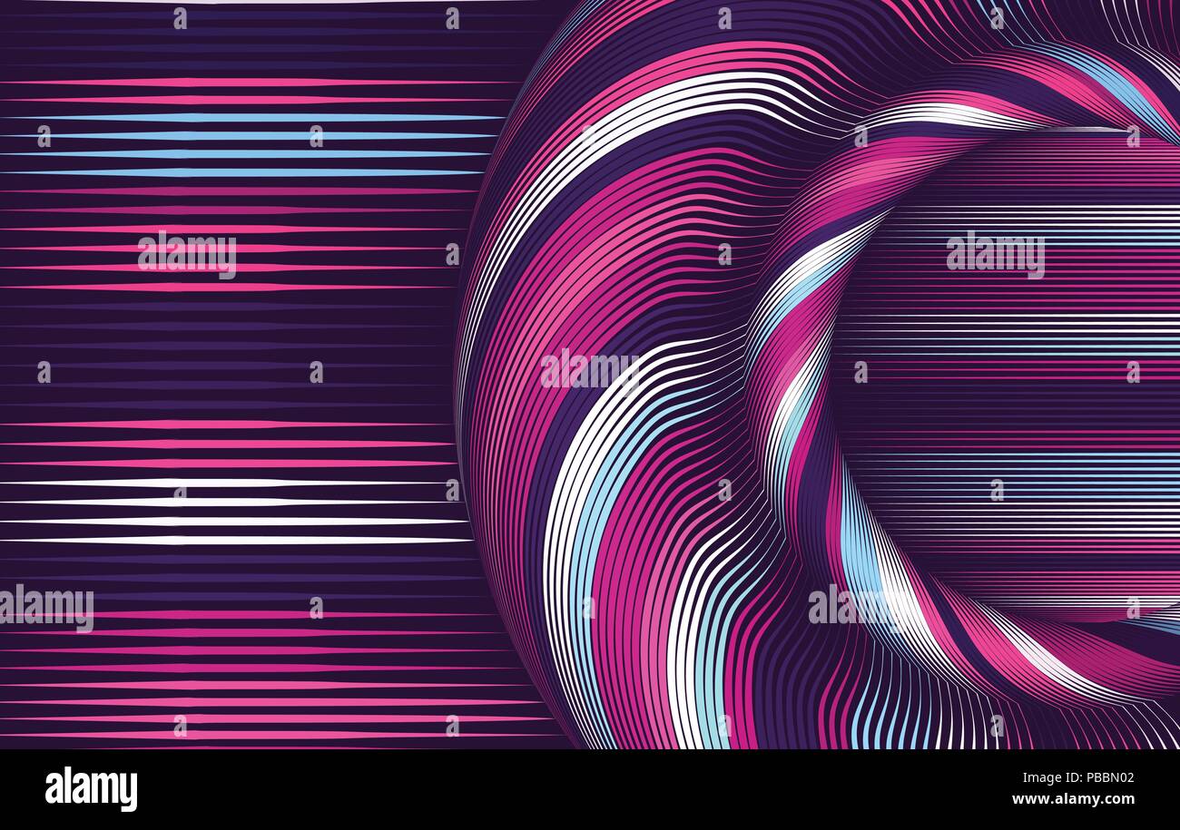 Abstract colorful string lines background . Vector Illustration Stock ...