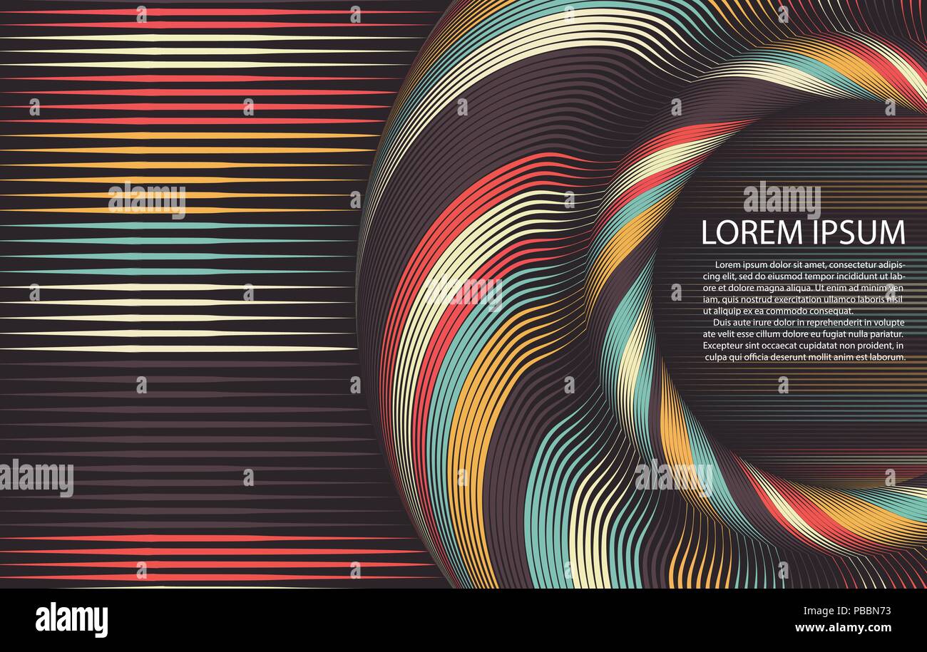 Abstract colorful string lines background . Vector Illustration Stock ...