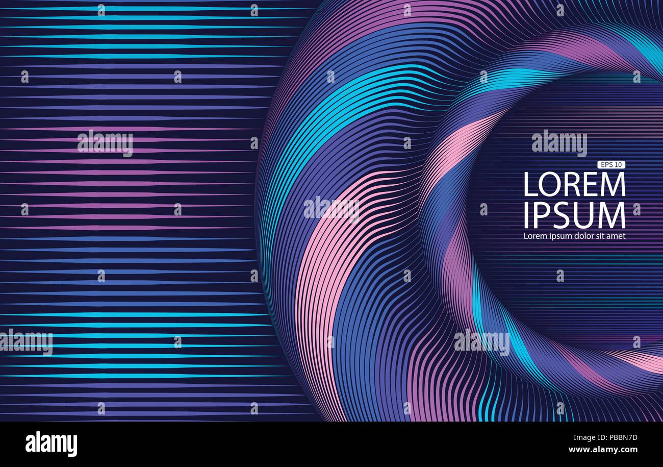 Abstract colorful string lines background . Vector Illustration Stock ...