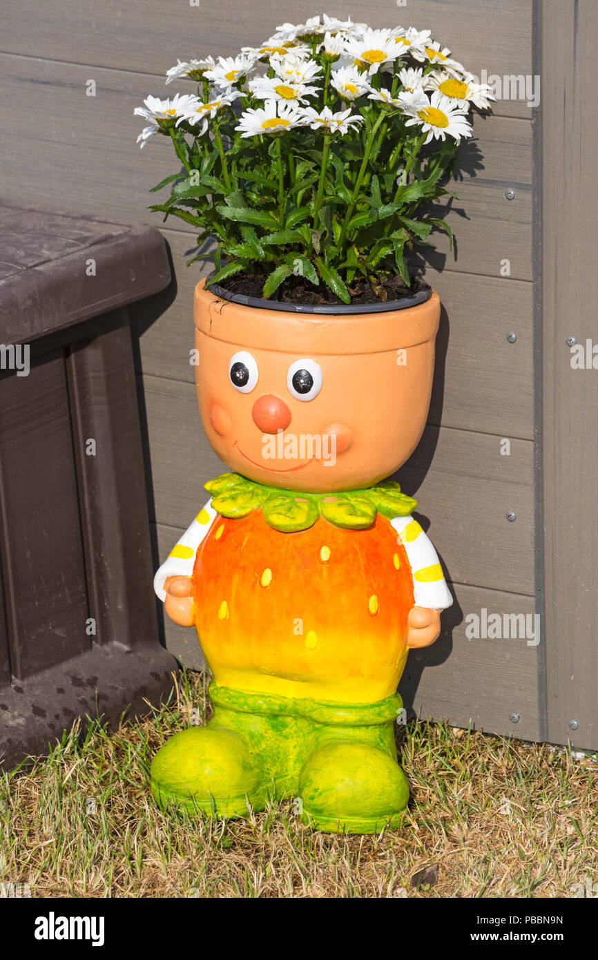 Flowerpot man planter at the New Forest & Hampshire County Show n July ...