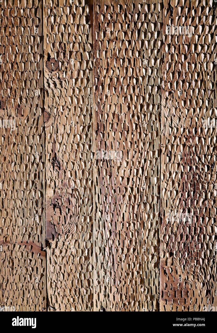 TRILLA DE MADERA DE PINO Y PEDERNAL. Location: EXTERIOR, CANTALAPIEDRA ...