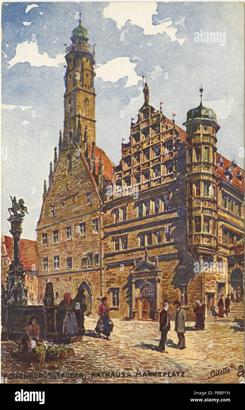 1272 Rothenburg o d Tauber, Rathaus m. Marktplatz. 658B (NBY 418678 ...