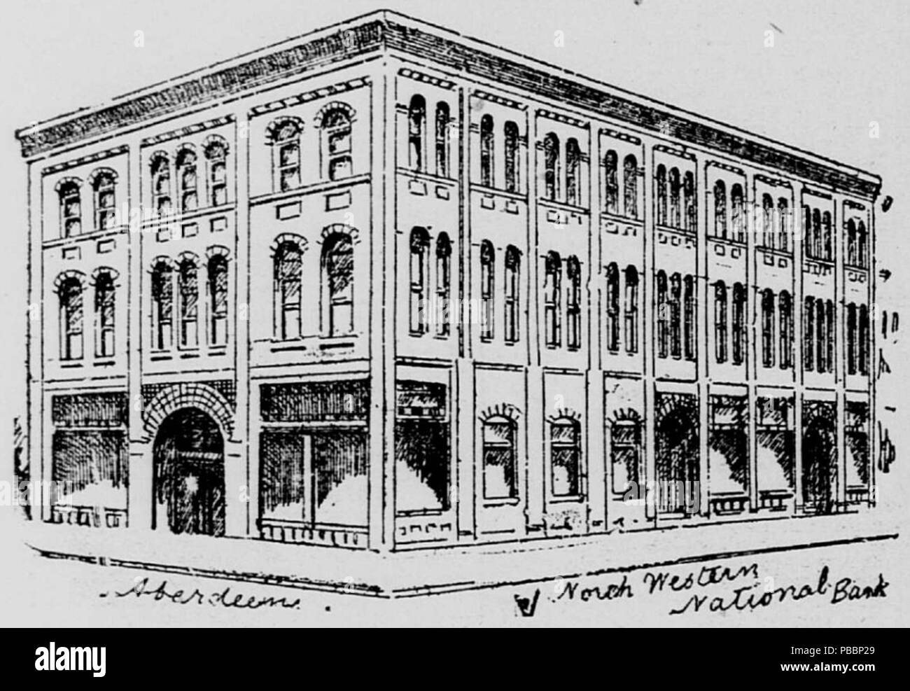 American national bank building Black and White Stock Photos & Images ...