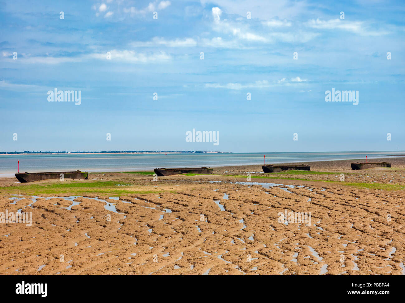 Bradwell Barges at Blackwater Estuary Stock Photo - Alamy