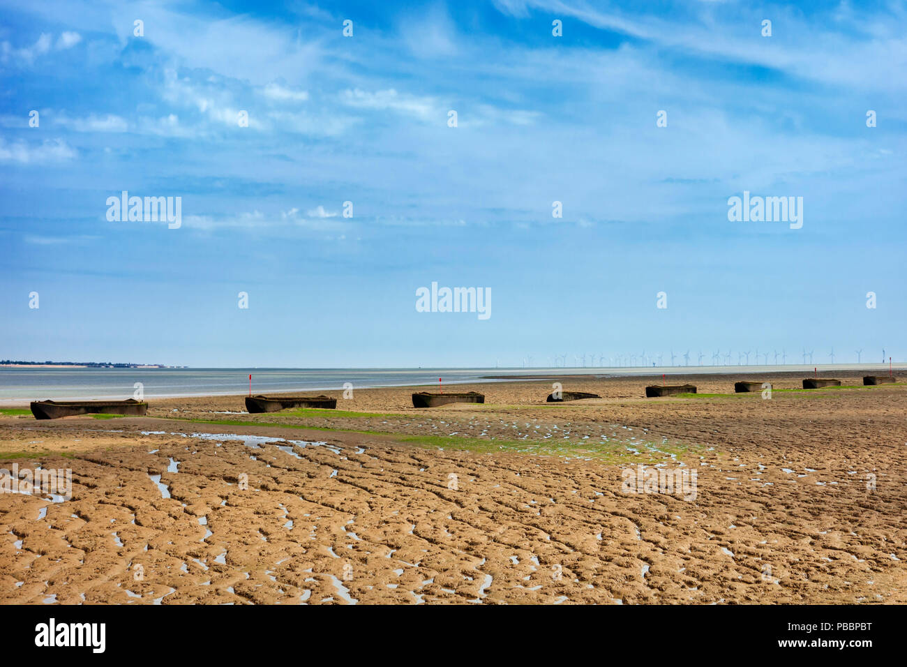 Bradwell Barges at Blackwater Estuary Stock Photo - Alamy