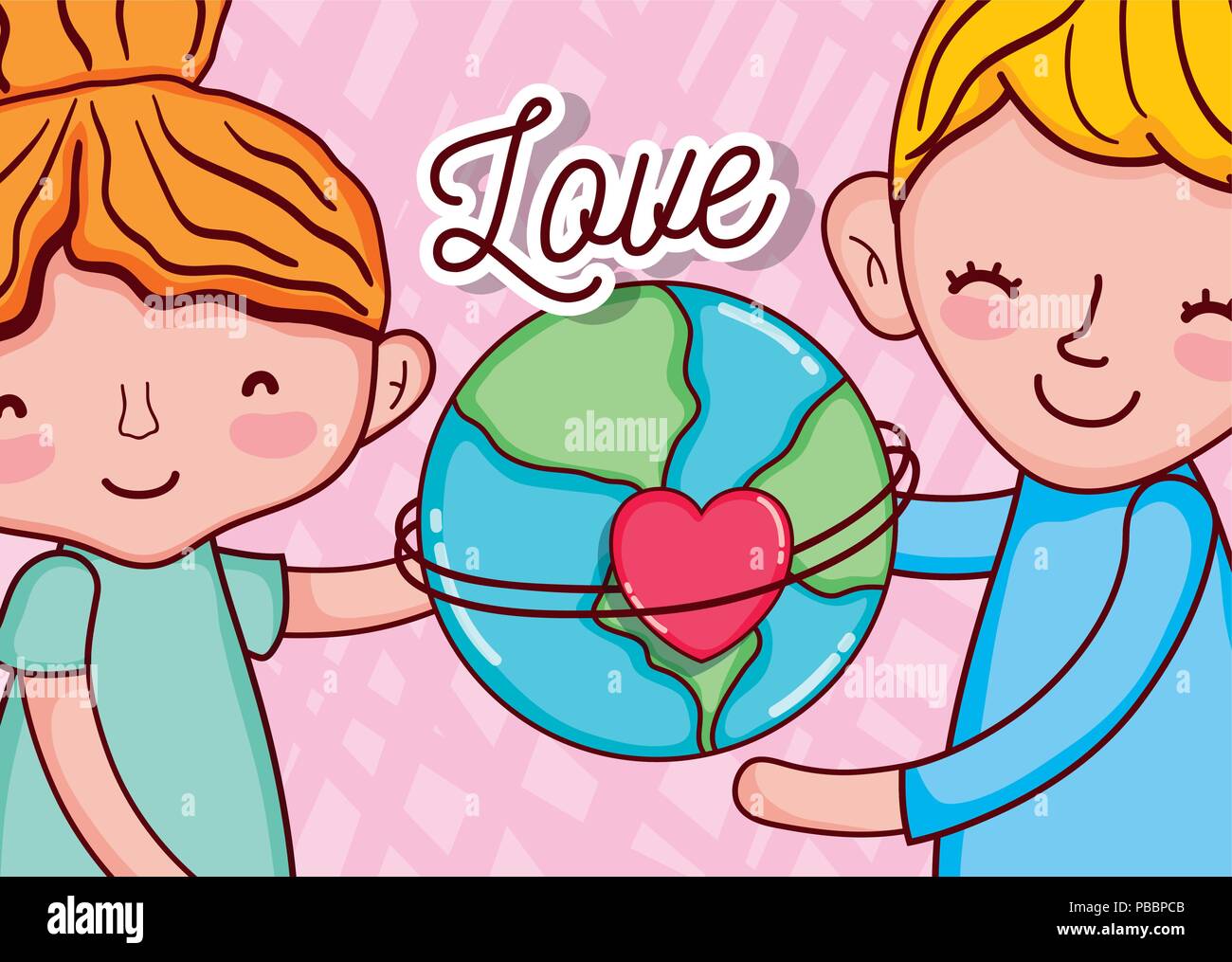 Kids and love Stock Vector Image & Art - Alamy
