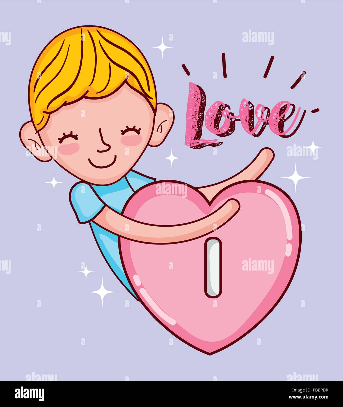 Kids and love cartoons Stock Vector Image & Art - Alamy